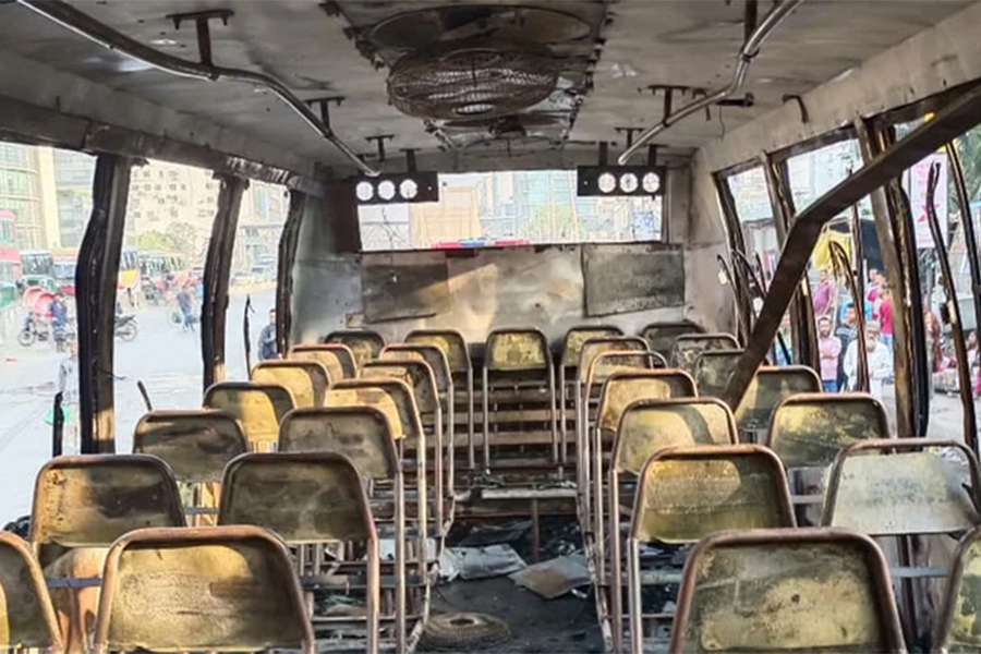 Bus torched in Dhaka’s Bijoynagar | The Financial Express