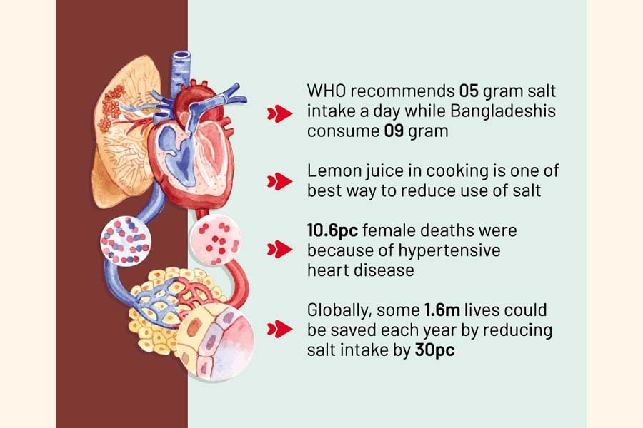 Higher salt intake poses risk of heart diseases | The Financial Express