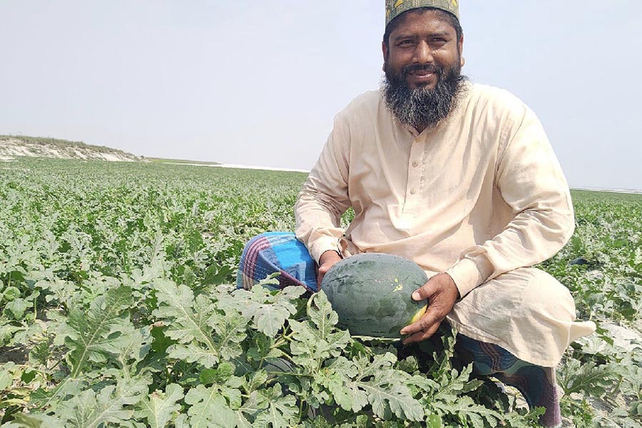 Watermelon cultivation transforms lives of farmers on a remote char ...