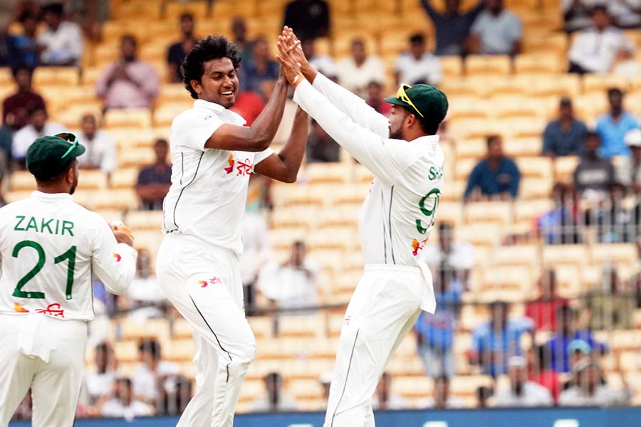Taskin, Hasan wrap up India for 376 ahead of lunch on second day | The ...
