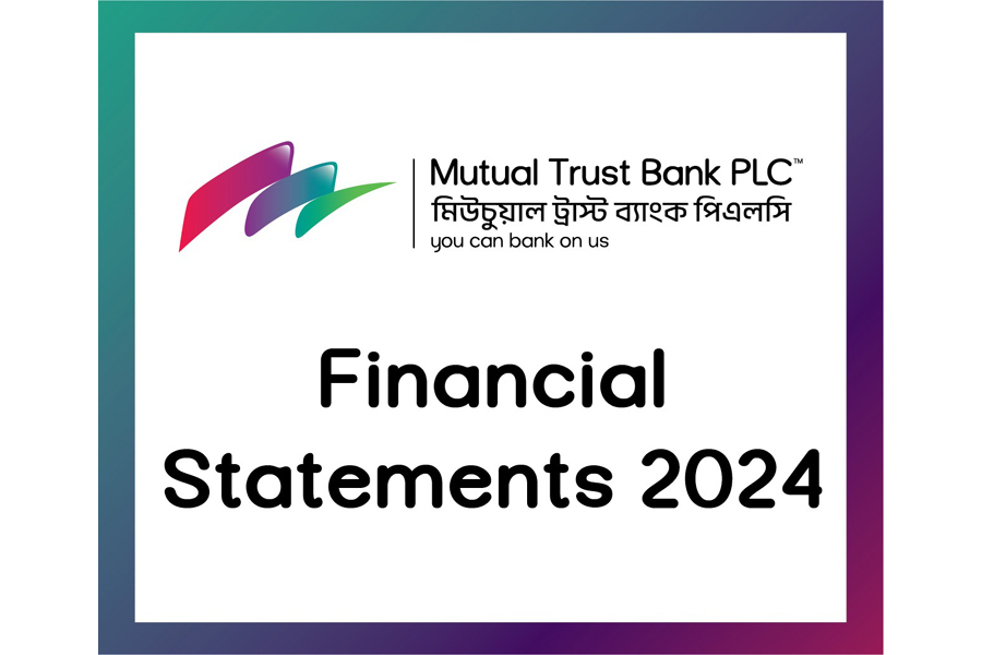 Yearly financial statement of Mutual Trust Bank PLC for the year that ended on 31 December, 2024 ...