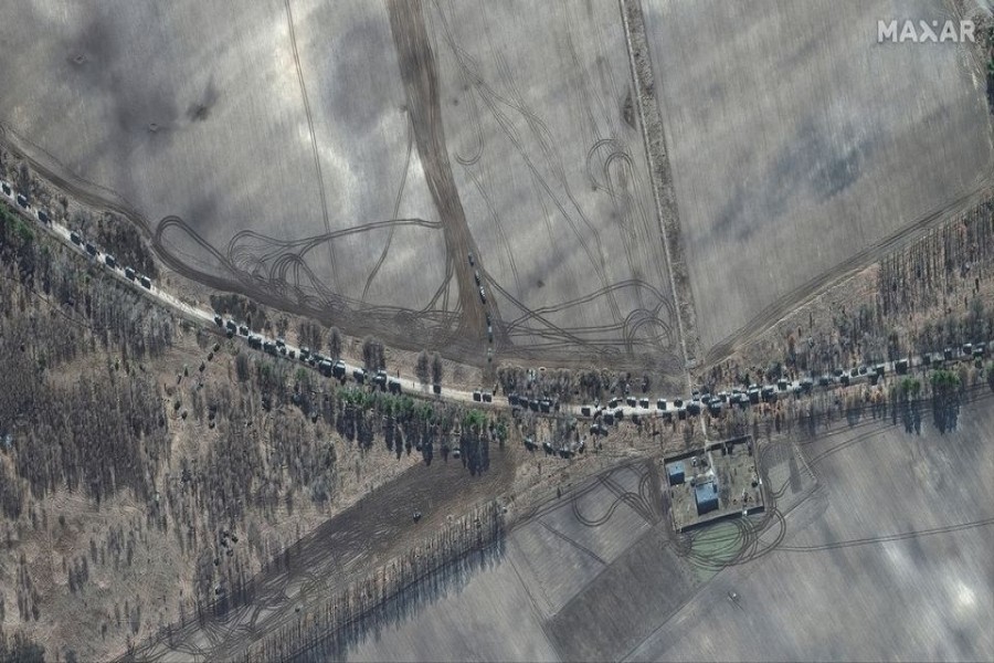 Russian military convoy north of Kyiv stretches for 40 miles, satellite ...